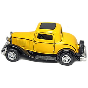 Kinsmart Set of 4: 5" 1932 Ford 3-Window Coupe 1:34 Scale (Green/Maroon/Red/Yellow) Toy, Multicolor for Unisex Children