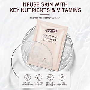 Palmer's Pregnancy Hydrating Facial Sheet Masks, 0.95 fl. oz. (Pack of 5)