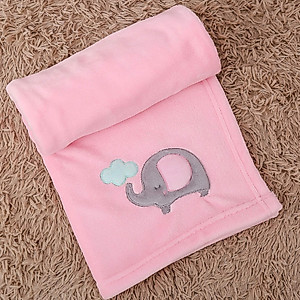 Brandream Pink Gray Elephant Crib Bedding Sets for Baby Girls | Nursery Set with Exotic Floral Design, 6 Pieces