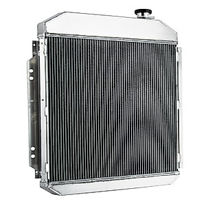 Lizroodia 4 Row Aluminum Radiator Compatible with 1957 1958 1959 1960 Ford F100 Chevy V8 Engine Configuration