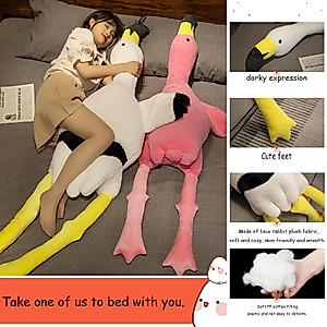 TZMAPU Giant Flamingo Stuffed Animal，63" Pink Flamingo Plush Pillow ，Stuffed Flamingo Soft Plush Doll Toys，Gift for Kids and Adults（Pink 63inch）