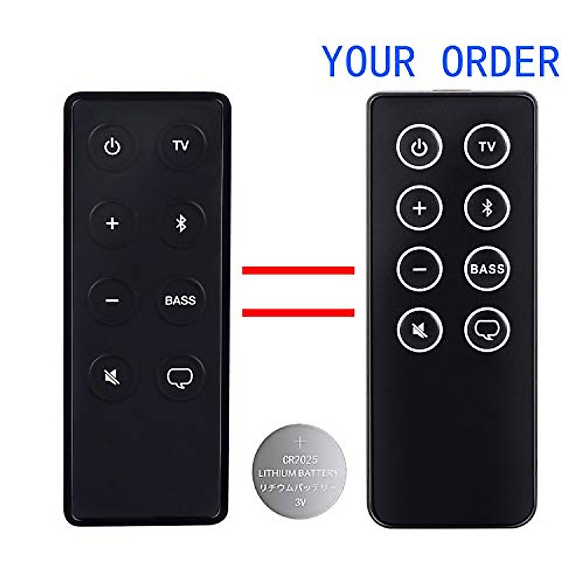 CHUNGHOP Bluetooth Remote Control Compatible with Bose Solo 5 10 15 Series ii TV Sound System 732522-1110 418775 TV Soundbar System, for Bose Solo Series II TV Speaker Remote (with CR2025 Battery)