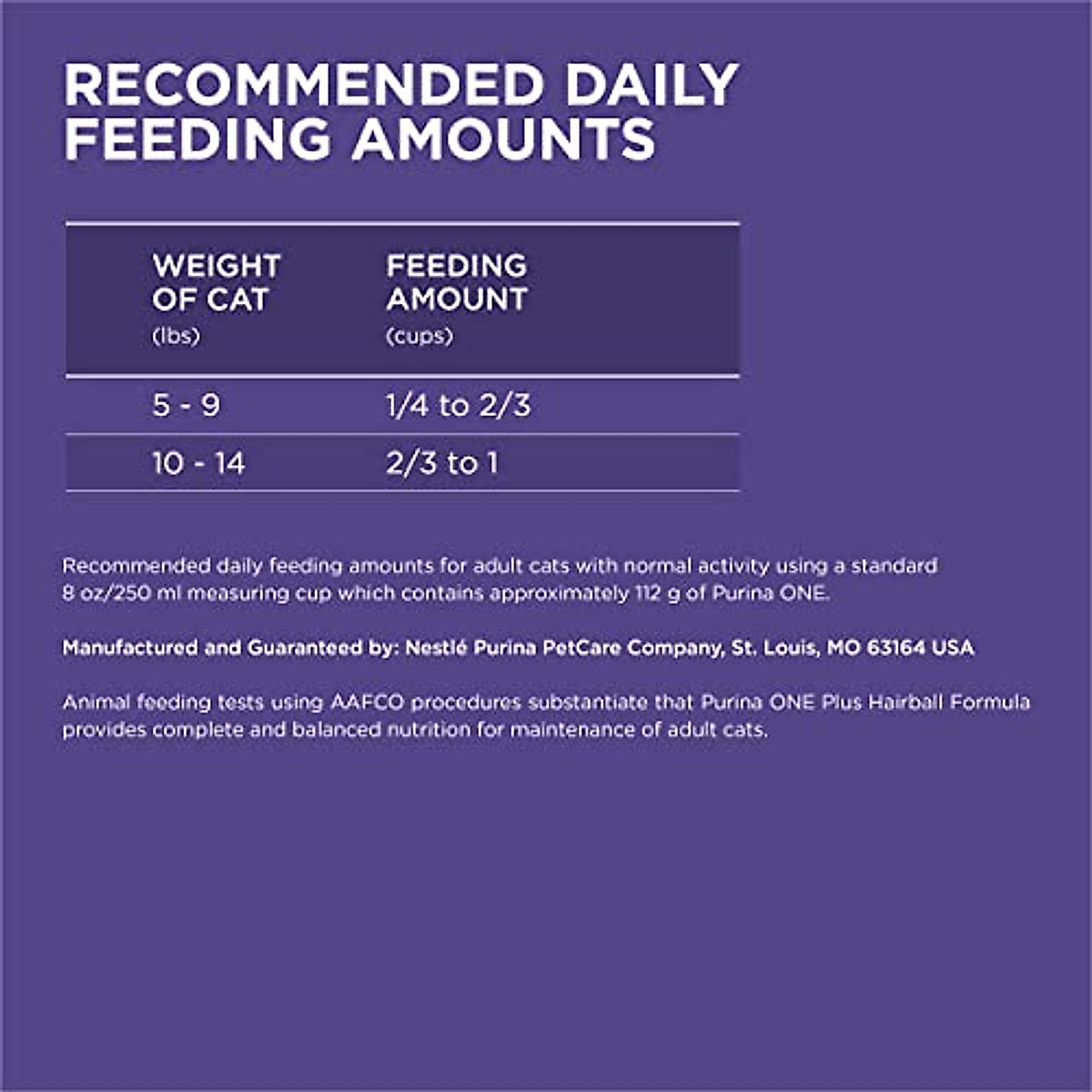 Purina ONE Natural Cat Food for Hairball Control, +PLUS Hairball Formula - 22 lb. Bag