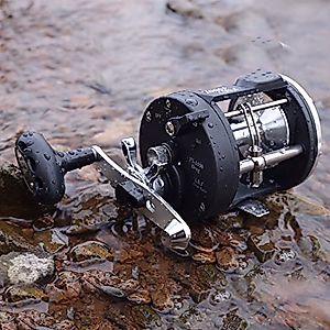 Sougayilang Trolling Reel, Level Wind Fishing Reel, Conventional Reel for Salmon-4000 Right Handle