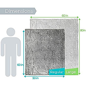 Constellation Blanket Glow in The Dark | Multiple Sizes | All Zodiac Horoscope Signs | Gift for Solar, Star, Astronomy, Astrology & Astronaut Lovers | Men, Women, Teen, Boys & Girls (60x50in)