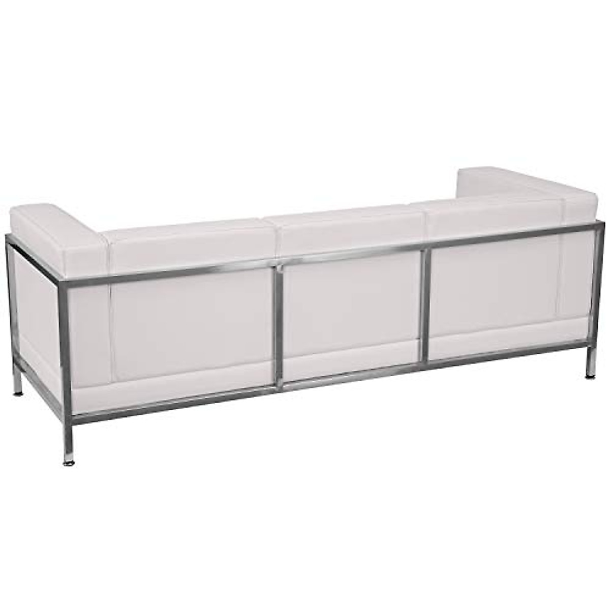 Flash Furniture HERCULES Imagination Series Contemporary White LeatherSoft Sofa with Encasing Frame