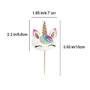 24 pcs Unicorn Cupcake Toppers party supplies cake decorating Insert card choose children birthday party wedding cake banner Decoration