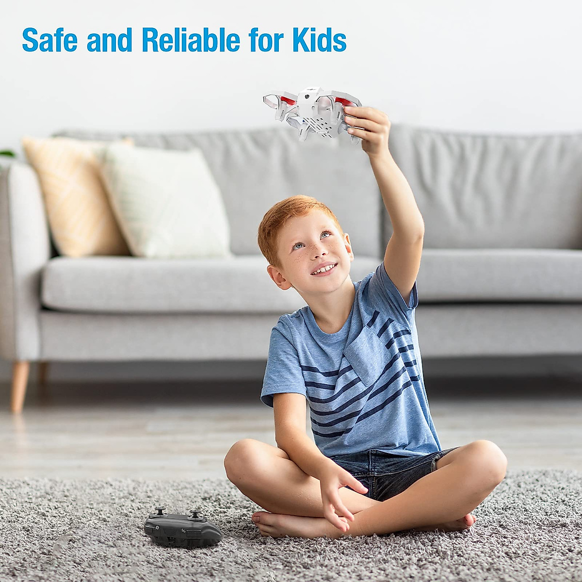 Powerextra Pro Easy Drone for Kids, RC Mini Drone with LED Light, RC Quadcopter Indoor, Altitude Hold, 3D Flip, Auto Rotation, One Key Start/Land, 2 Batteries, Great Gift for Boys & Girls 8+