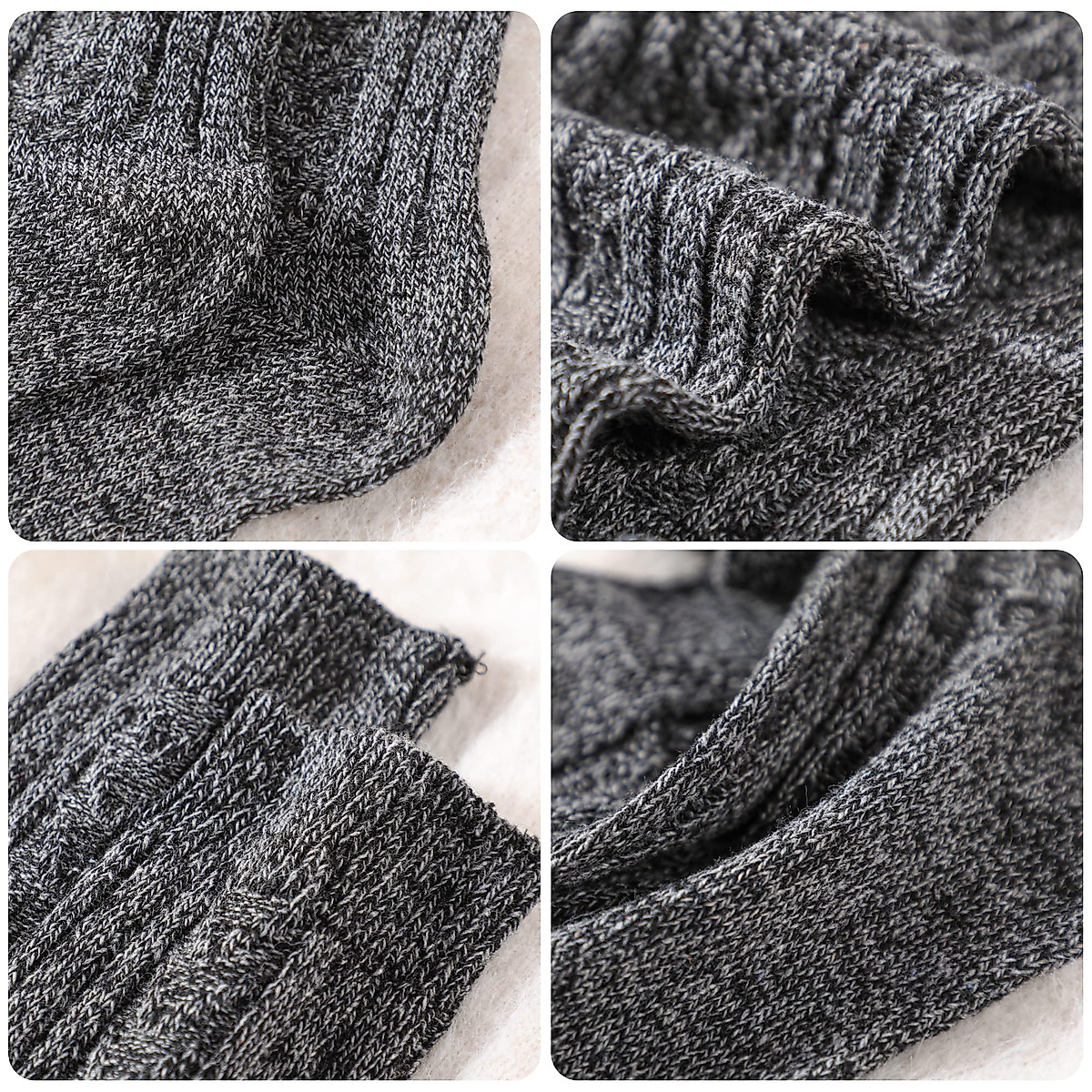 Nimalpal 5 Pairs Wool Socks - Wool Socks for Women Men Boot Socks Soft Crew Socks Winter Hiking Socks Cozy Socks Warm Socks