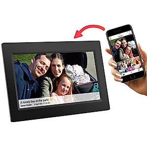 Feelcare Digital WiFi Picture Frame 10 inch, Upload Photos or Videos Remotely from Smartphone to Frame with Free Frameo App, IPS 800x1280,Touchscreen for Easy Navigation