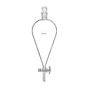 QWORK 1000ml Separating Funnel with 24/29 Joints and Stopcock