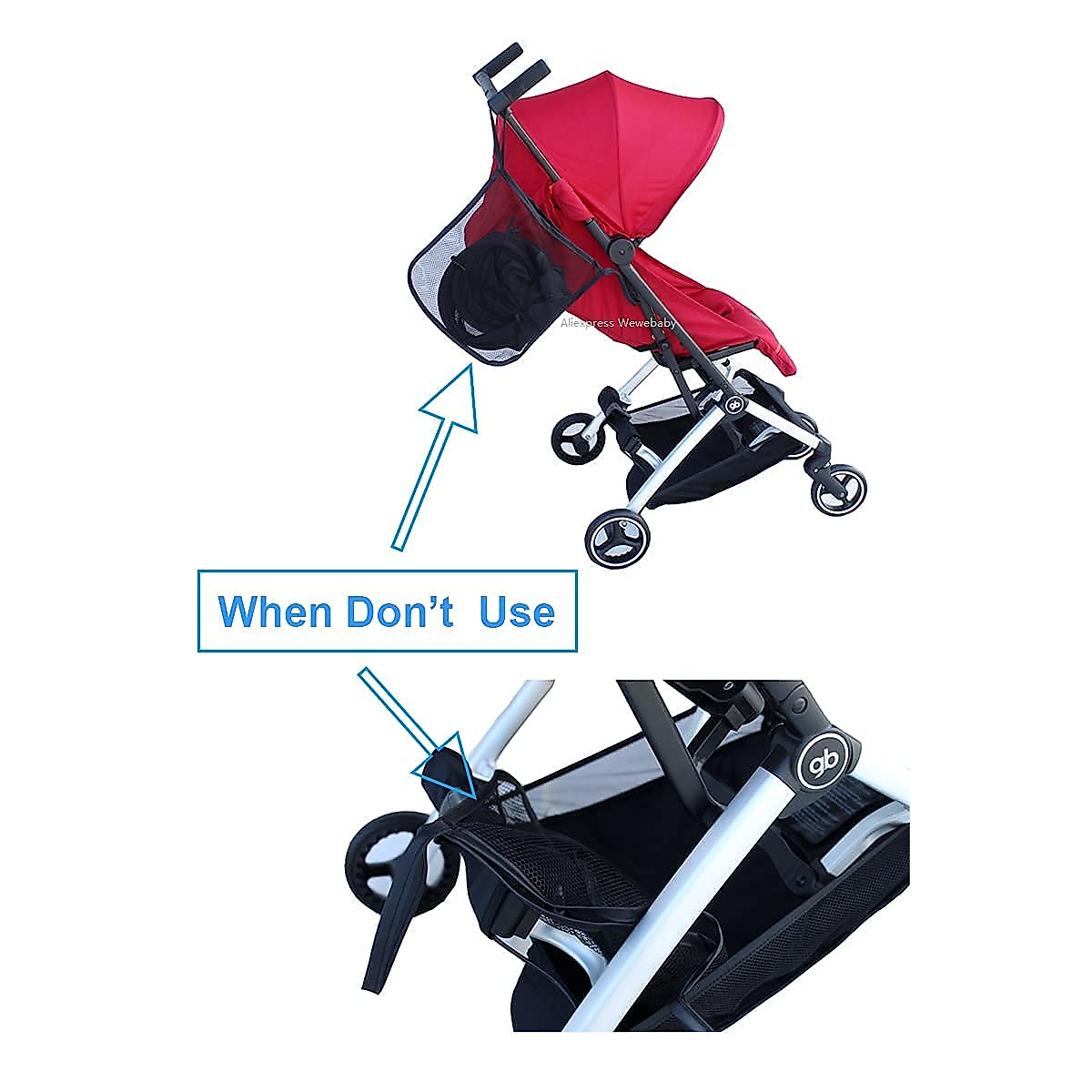 50+UPF Sunshade Extension Compatible with GB Pockit+ All City,Sun Visor UV Protect for Baby Stroller,Baby Stroller Summer Accessories, SUN002