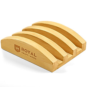 ROYAL CRAFT WOOD Cutting Board Organizer - Cutting Board Stand and Holder for Countertop Space Optimization, Cutting Board Rack that Holds up to 3 Cutting Boards to 0.6 Inches Thick