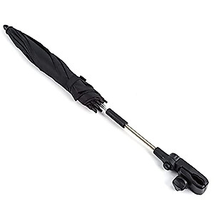 TOPINCN Baby Stroller Parasol, Universal Umbrella with Clamp, 360 Degree Adjustable Stroller Sun Shade, Umbrella for Trolley, Bike, Wheelchair, Beach Chair