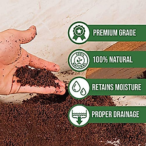 Envelor Coco Coir Chips Orchid Potting Mix 10 Lb Brick Mulch Potting Soil Indoor Plant Planting Chips Coconut Fiber Substrate Orchid Bark Growing Media Coir Husk Chips Compressed Coconut Coir