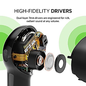 Belkin Wireless Earbuds, SoundForm Freedom True Wireless Bluetooth Earphones with Wireless Charging Case IPX5 Certified Sweat and Water Resistant with Deep Bass for iPhones and Androids - Black