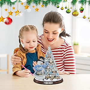 KSIEE Diamond Painting, Crystal Rhinestone Painting Art, Christmas Rhinestone Painting Ornaments Snowman for Wall Home Decor in Bedroom