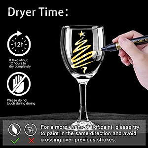 Artugn 6Pcs Oil-based Chrome Mirror Markers - Silver & Gold Permanent Metallic Markers for Model Painting, DIY Projects - Waterproof, Reflective Gloss Pens