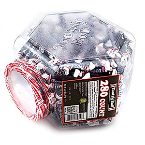 Tootsie Roll 280-Count Tub - Resealable Plastic Jar of Individually Wrapped Treat Size Tootsie Rolls - 98 Ounce, Chocolate