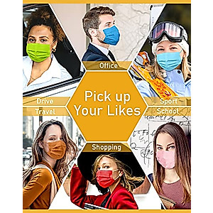 TeNice Masks Disposable 100 Pack, Individually Wrapped Colorful 4 Ply Face Mask for Adults Extra Protection, ASTM Level 3 Medical Grade with 10 Vibrant Colors