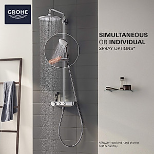 GROHE 26511000 Euphoria SmartControl Mono Shower System with Thermostat for Wall Mount, Starlight Chrome