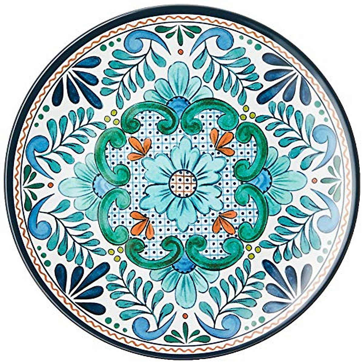 Certified International Talavera Melamine 12 pc Dinnerware Set, Service for 4, Multicolored