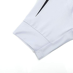 Weimostar Cycling Jersey Men Short Sleeve Bike Shirt with Pockets Bicycle Clothing White Size XXL