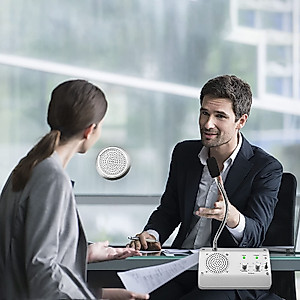 WWMFS Window Speaker System, Dual Way Window Microphone Intercom Speaker, Intercom System for Business, Office, School, Counter, Bank and Station