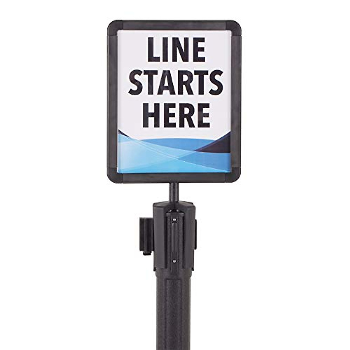 US Weight - U2513 Plastic Stanchion Sign Holder with Plexiglass Covers for USW ChainBoss and Sentry Stanchions