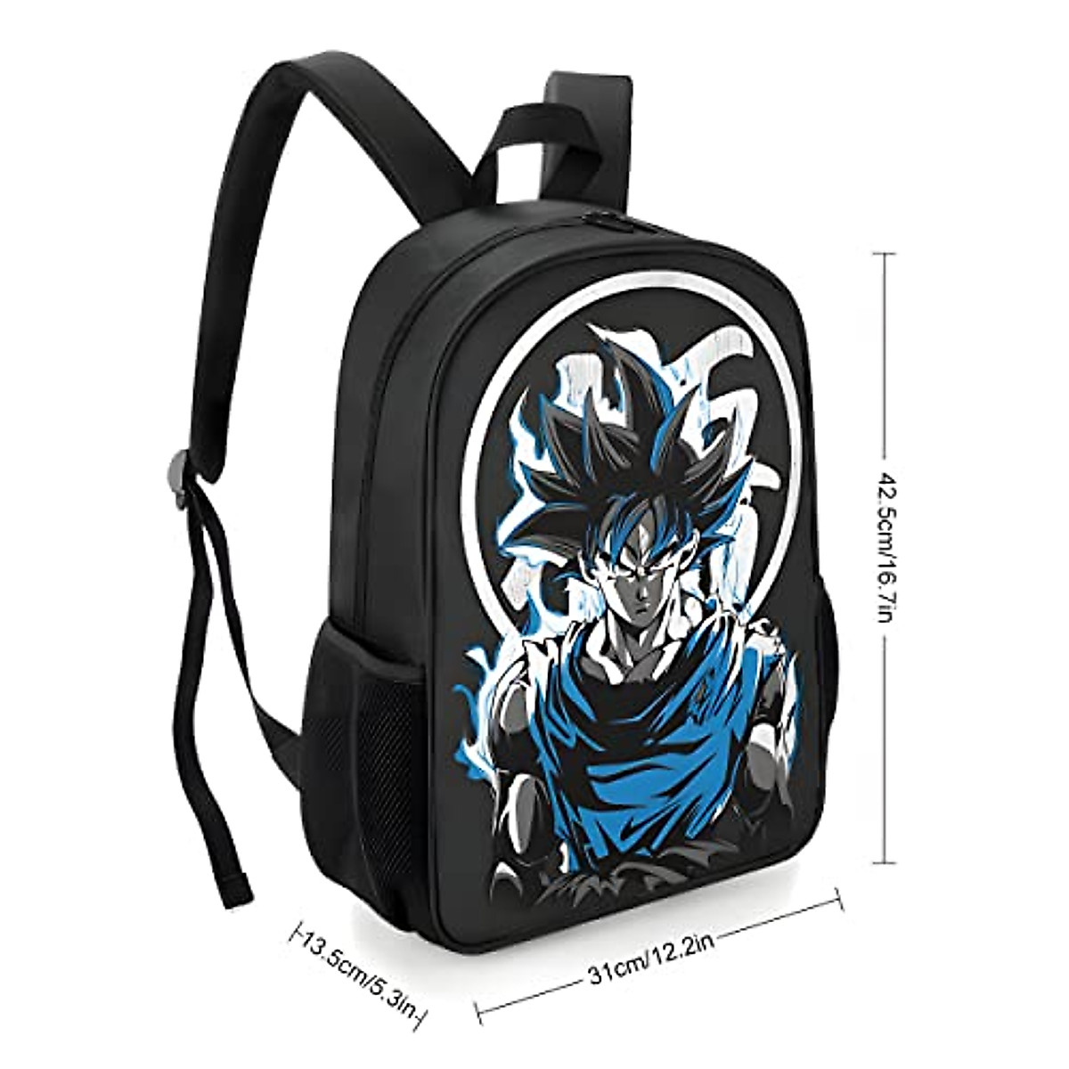 FOLS Anime Backpack Cartoon Book Bag for Teenager Boys Girls School Travel 17 Inch (blue)
