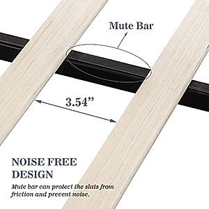 Allewie King Size Upholstered Platform Bed Frame / Geometric Wingback Headboard / Mattress Foundation / Wood Slat Support / No Box Spring Needed / Easy Assembly, Dark Grey