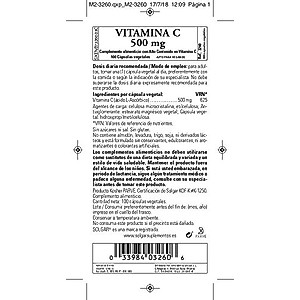 Solgar Vitamin C 500 mg, 100 Vegetable Capsules - Antioxidant & Immune Support - Overall Health - Supports Healthy Skin & Joints - Non GMO, Vegan, Gluten Free, Kosher - 100 Servings