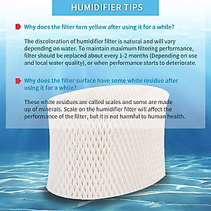 KONDUONE 4-Pack of WF2 Replacement Humidifier Filter for Kaz Vicks Humidifier Filter -Fits for Kaz 3020, Vicks V3100 V3500 V3500N V3600 V3800 V3850 V3900 VEV320, Honeywell HCM-300T, HCM-315T, HCM-350