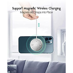 THREEKEY Magnetic Wireless Charger,15W Max Wireless Charging Pad with USB-C 20W PD Adapter, Compatible with MagSafe Charger for iPhone 14/14 Pro/14 Plus/14 Pro Max/iPhone 13/13 Mini/13Pro max,Silver