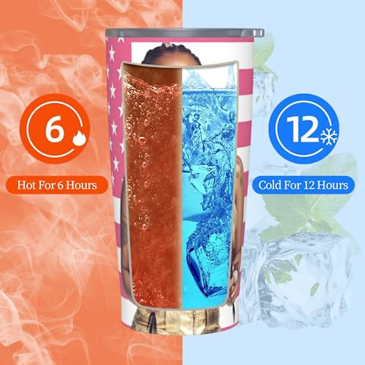 LAZHANG Keyshia Music Cole Stainless Steel Insulated Car Sippy Cup With Lid Travel Mug for Cold Hot 20 oz