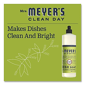 SC Johnson Mrs. Meyer's Dish Soap, Lemon Scent, 16 oz., Bottle, 6/Carton (347635)