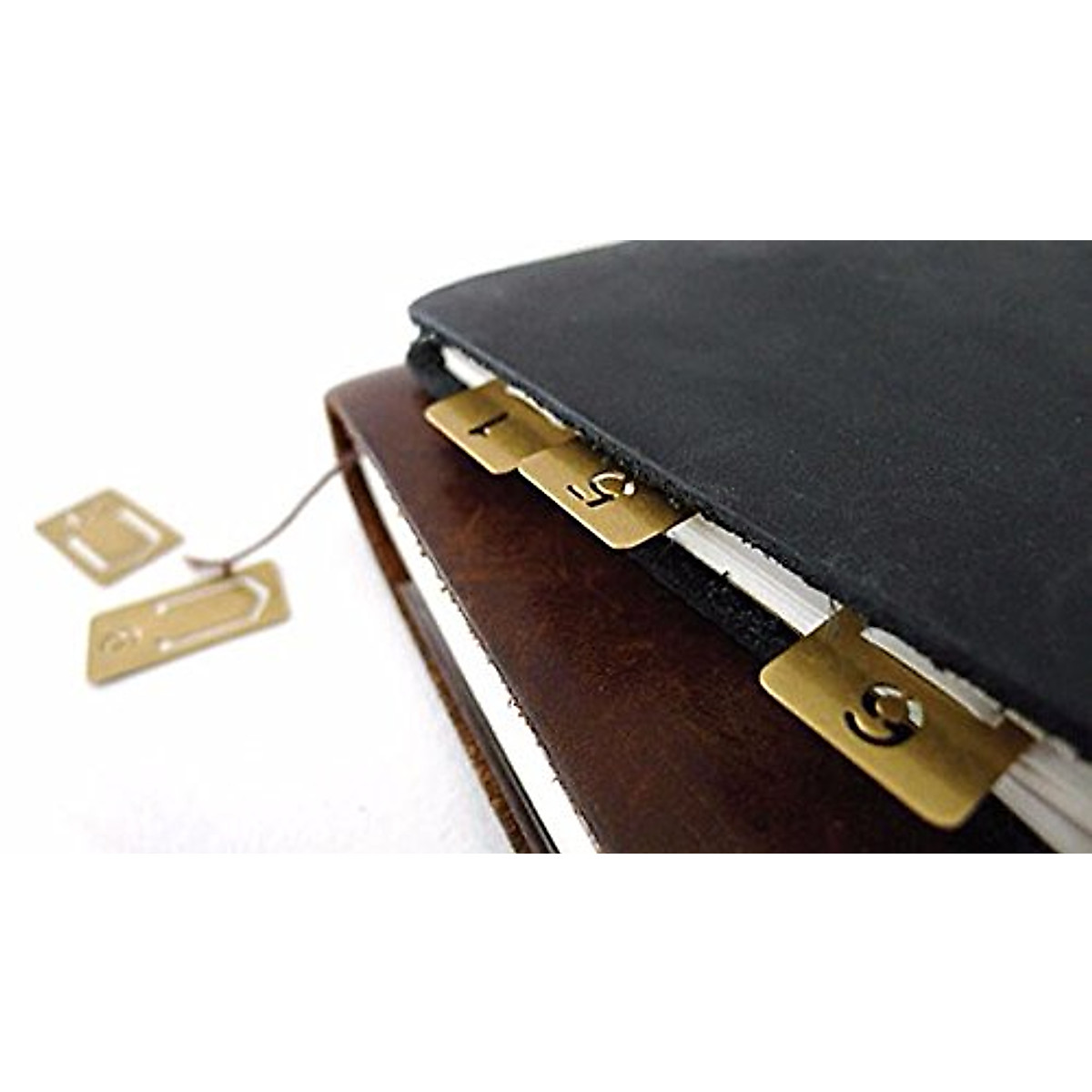 EKLOEN 12pcs Brass Bookmarks, Mini Cute 1-12 Number Book Marks Ideal Gifts