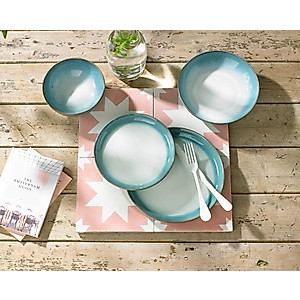 Denby 123049944 Azure Haze 4 Piece Pasta Bowl Set