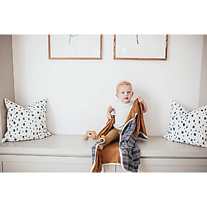 Large Premium Knit Baby 3 Layer Stretchy Quilt Blanket Canyon by Copper Pearl