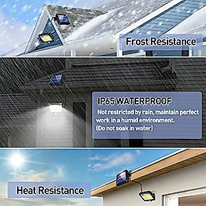 Solar Outdoor Lights Motion Sensor Waterproof LED Solar Flood Lights 2 Pack Solar Powered Security Light Outside Luces Solares Para Exteriores with 3 Lighting Mode 16.4Ft Cable for Yard Garden Garage