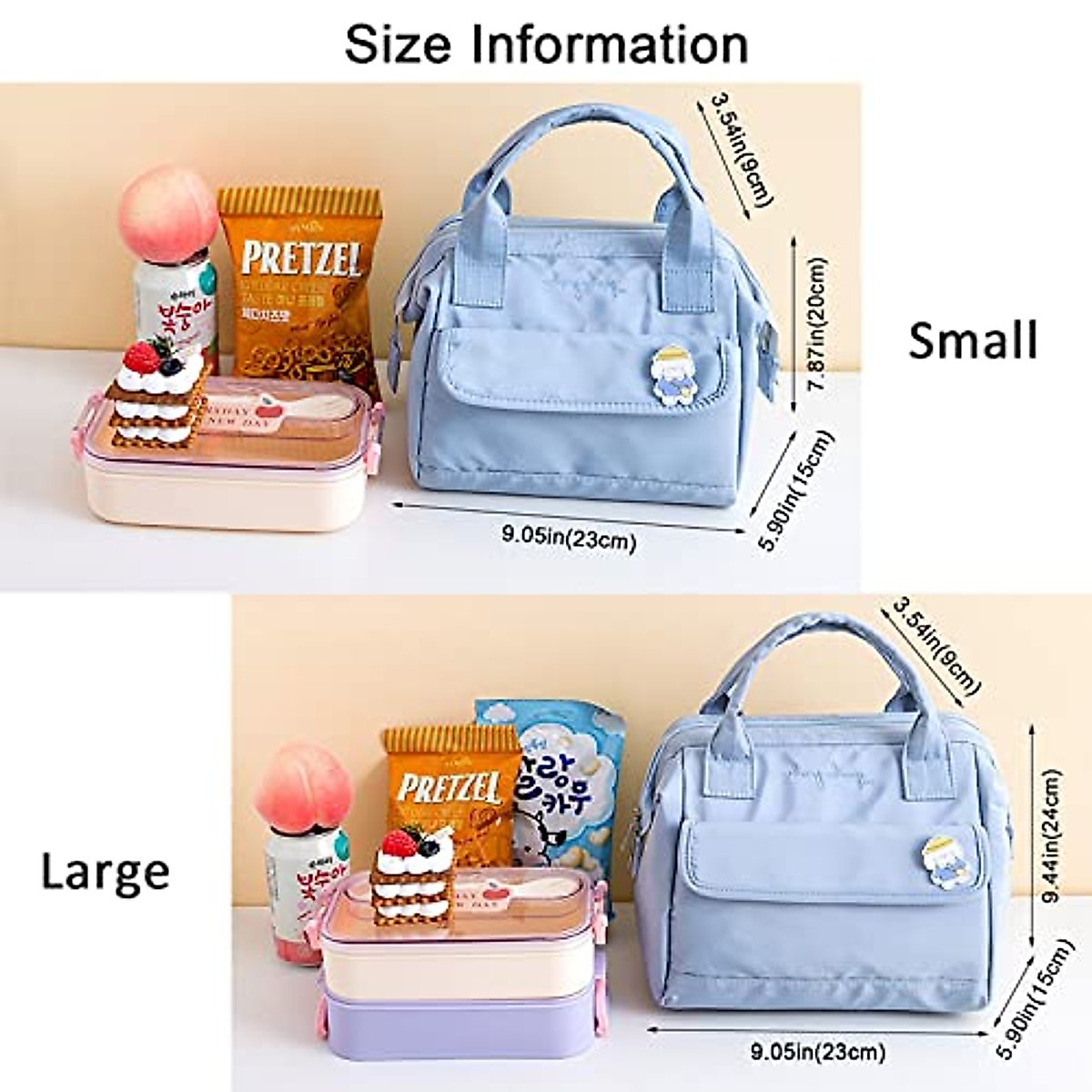 𝗞𝗮𝘄𝗮𝗶𝗶 𝗟𝘂𝗻𝗰𝗵 𝗕𝗮𝗴, Large Picnic Bag, Insulated Bag for Hot or Cold, Reusable Tote Bag, 𝗖𝘂𝘁𝗲 𝗔𝗲𝘀𝘁𝗵𝗲𝘁𝗶𝗰 𝗟𝘂𝗻𝗰𝗵 𝗕𝗮𝗴 for Women, Thermal/Cooler Handbag