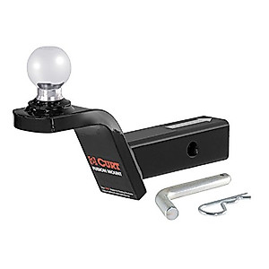 CURT 45155 Fusion Trailer Hitch Mount with 2-Inch Ball & Pin, Fits 2-In Receiver, 7,500 lbs, 2" Rise, black