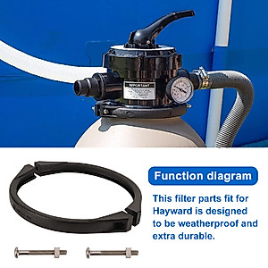 ChangTa GMX600NM Noryl Flange Valve Clamp Replacement for Hayward S144T Pro Series Pool Sand Filter