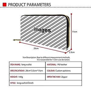 NRBEAWD Star Moon Print Ladies Wallet Women Coin Purse Clutch Zip Long Pu Leather Handbag