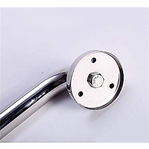 CRODY Bath Wall Attachment Handrails Grab Bar Rails Curved Stainless Steel Grab Rails,Bathtub Shower Aids Grab Bar,Safety Anti-Slip Rust Banisters, Wall Mounted Towel Rack,Support Handle for Elderly D