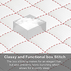 Abakan King Mattress Pad Cover Pillow Top Down Alternative Fill Cotton Top Cooling Breathable Soft Mattress Topper Fitted 8"-21" Deep Pocket