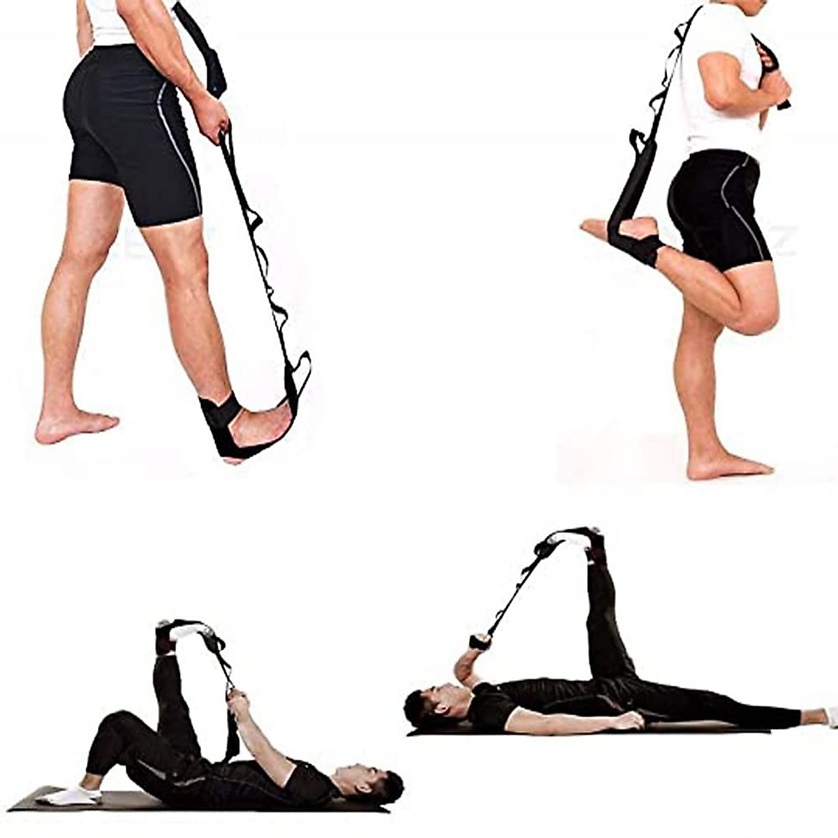 Lxnderment Foot and Calf Stretcher Brace for Plantar Fasciitis, Heel Spurs, Drop Foot, Stretching Strap for Achilles Tendonitis, Leg, Thigh, Planters Facetious Relief