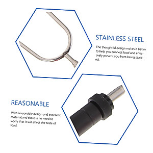 10 Pcs Telescopic Barbecue Fork Barbecue Forks Meat Skewers Barbecue Tool Outdoor Bbq Tool Home Roasting Fork Barbecue Supplies Grill Skewers Camping Accessories Cooking Metal Fork