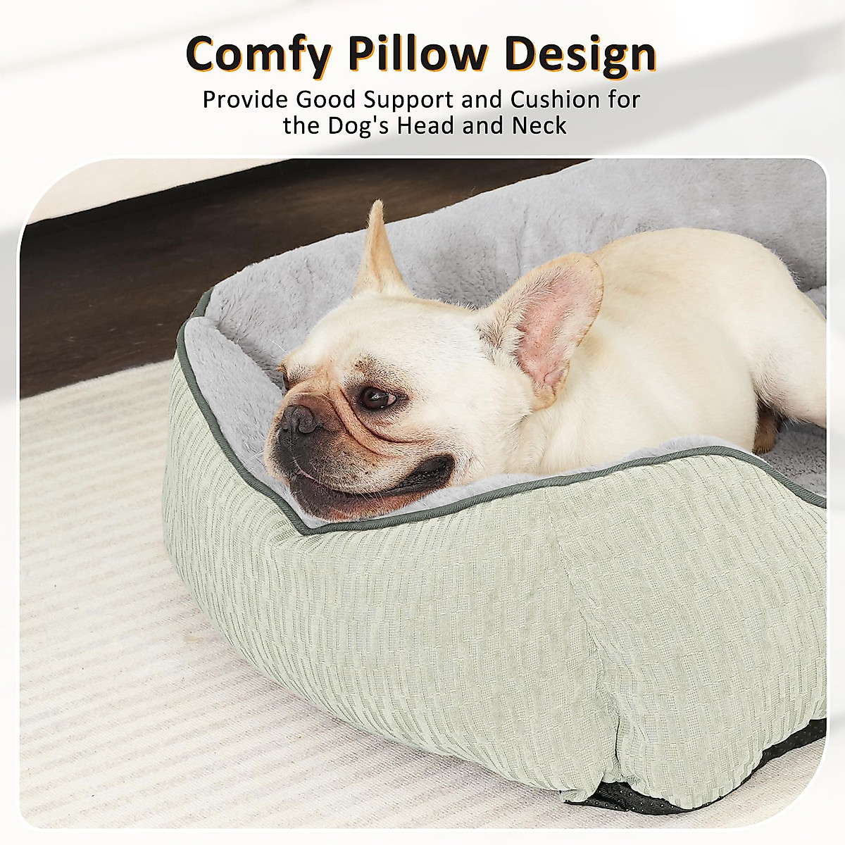 FURTIME Dog Beds for Medium Dogs, Medium Dog Bed 20''x16'' Soft and Comfy Washable Dog Bed, Warming Dog Beds & Furniture Calming Dog Bed Breathable Pet Bed Deluxe Dog Beds with Non-Slip Bottom