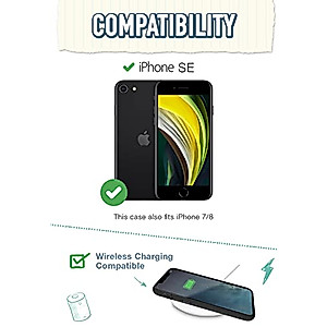 Smartish iPhone 7/8/SE (2020) Wallet Case - Wallet Slayer Vol. 1 [Slim + Protective + Grip] Credit Card Holder for Apple iPhone SE 2020 & iPhone 7/8 - [Silk] - Black Tie Affair